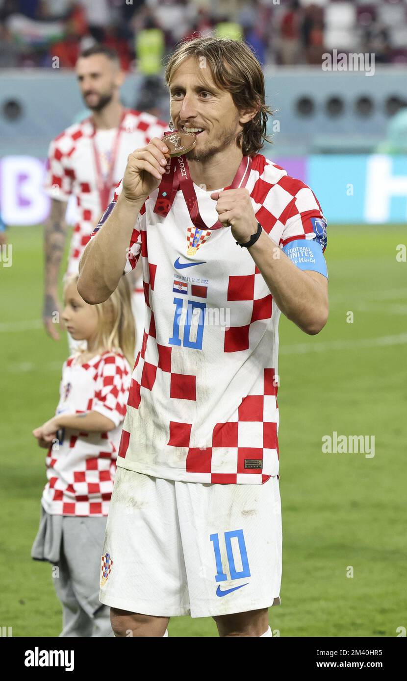 Luka Modric of Croatia celebrates following the FIFA World Cup 2022 ...