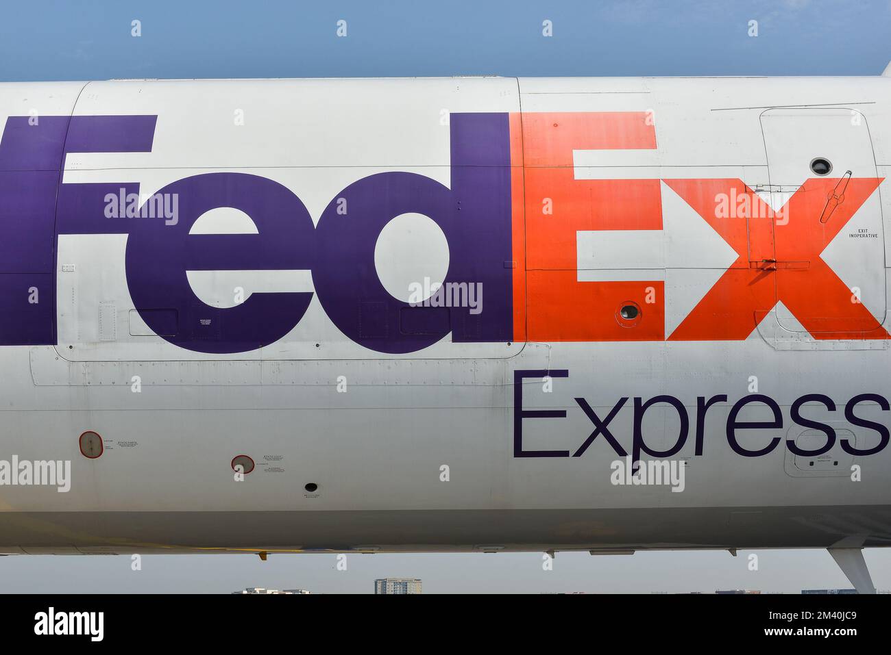 Toronto, ON, Canada – December 15, 2022: Sign view at FedEx Corporation ...