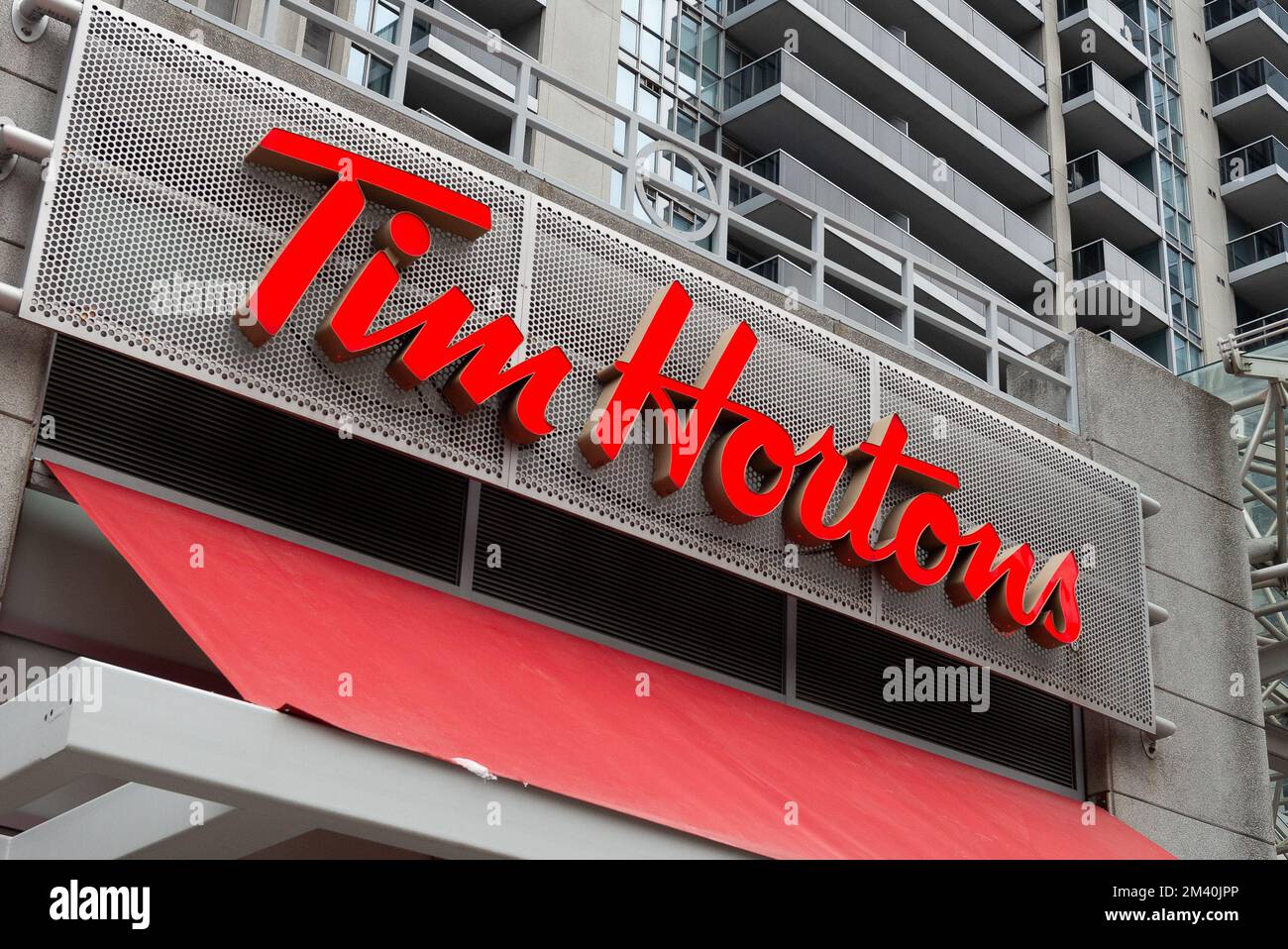 Toronto, ON, Canada - December 08, 2022: Tim Hortons Inc., commonly ...