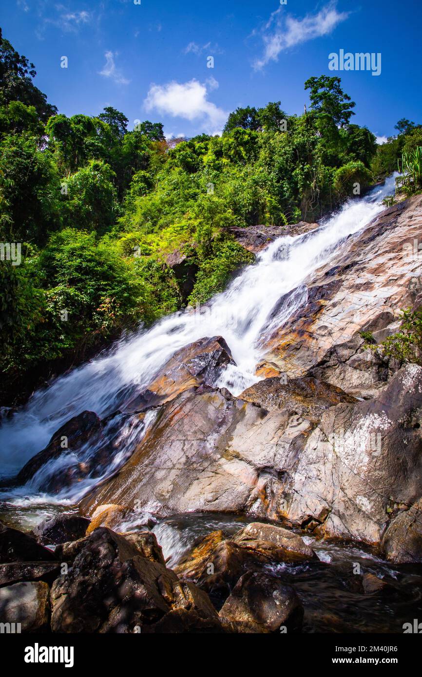 Waterfall Namtok Tone Nga Chang in Hat Yai, Songkhla, Thailand Stock ...