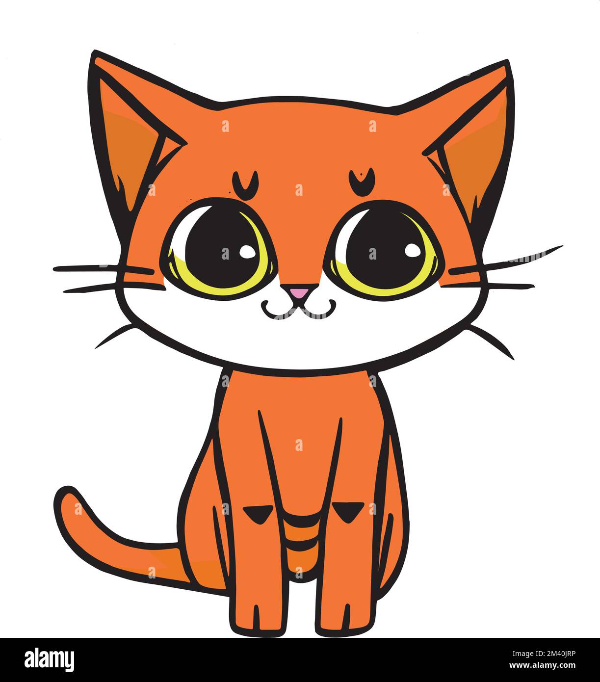 Vector Cartoon Of A Cute Kitten Stock Vector Image And Art Alamy