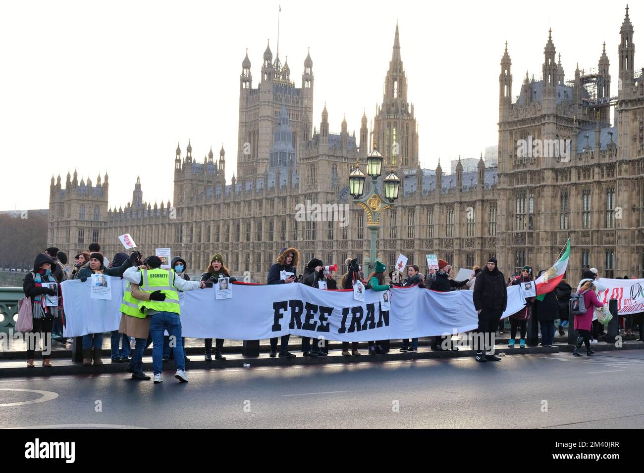 London, UK. 17th December, 2022. Protesters assembled in Westminster to ...