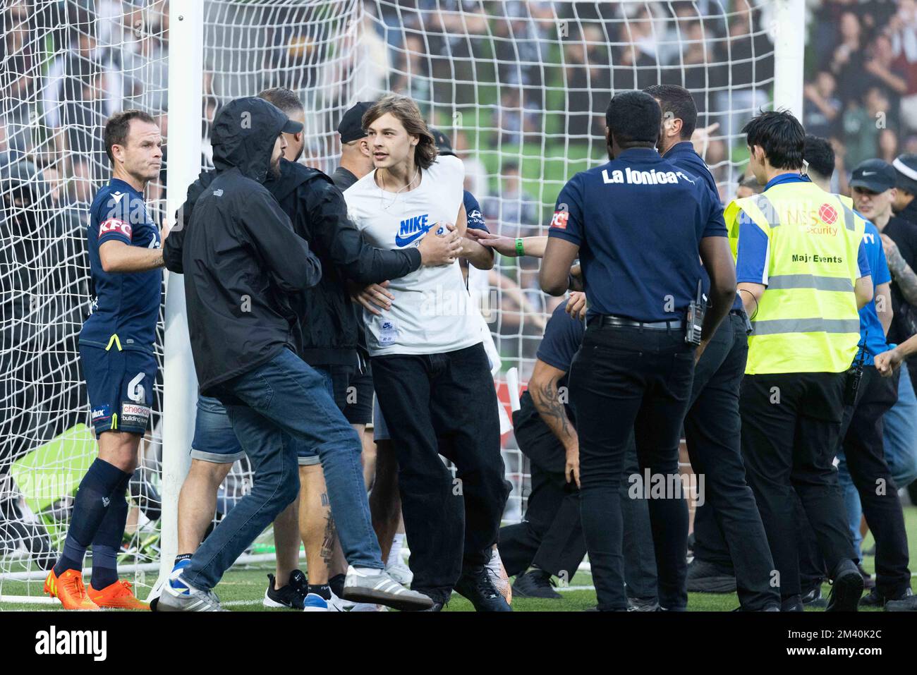 Melbourne pitch invasion hi-res stock photography and images - Alamy