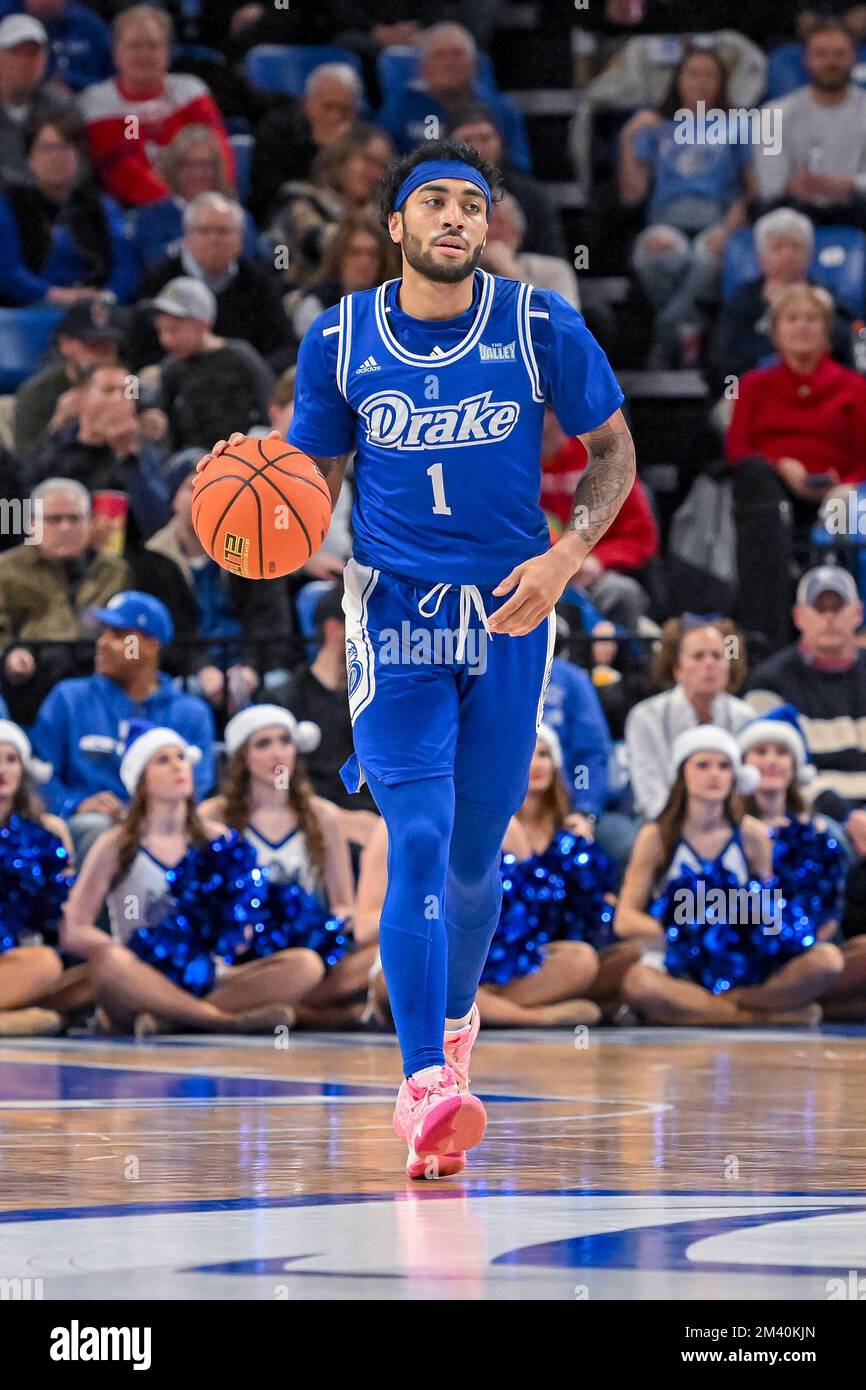 DECEMBER 17, 2022: Drake Bulldogs guard Roman Penn (1) brings the ball ...