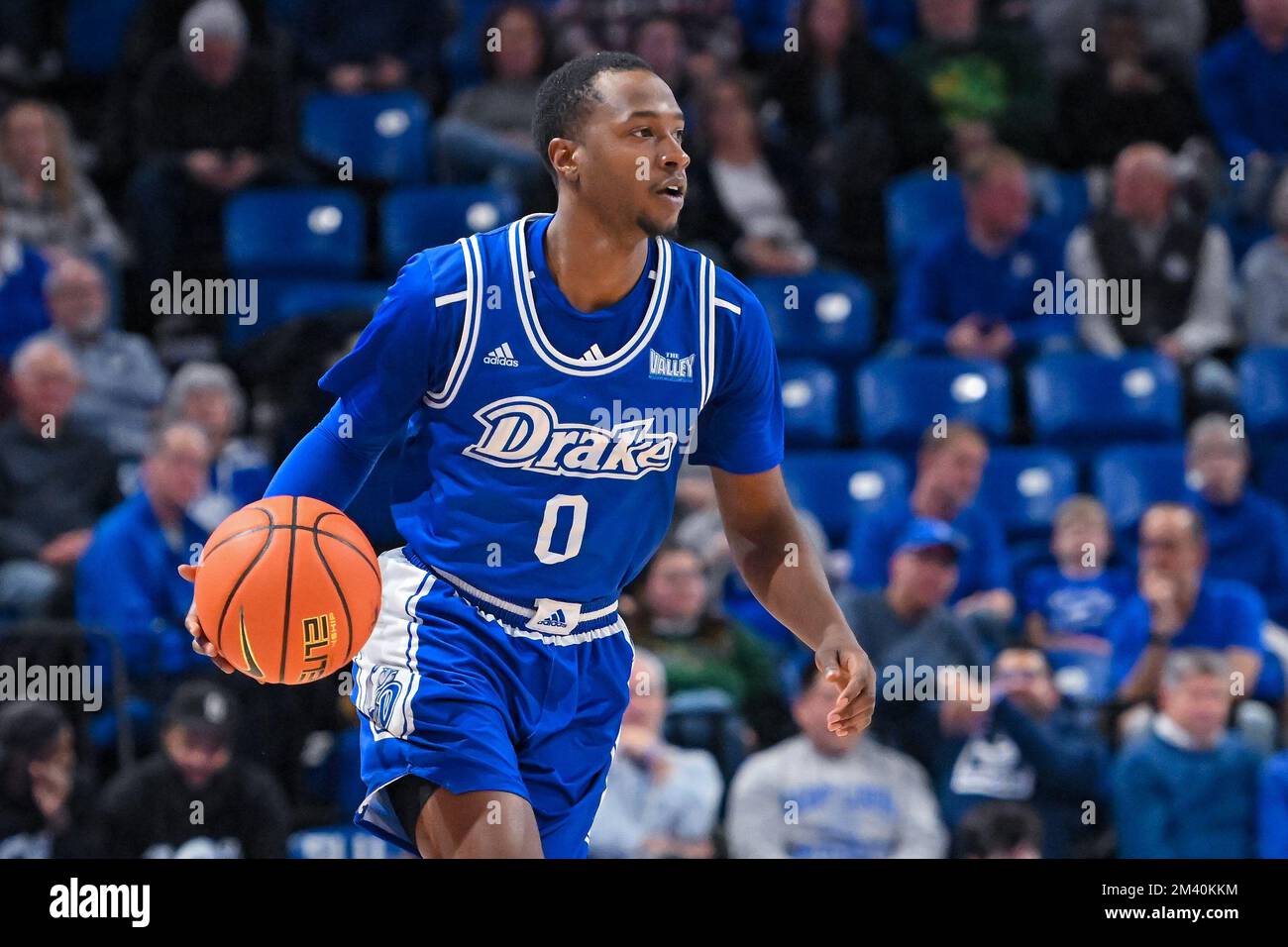 DECEMBER 17, 2022: Drake Bulldogs guard D.J. Wilkins (0) in a regular ...
