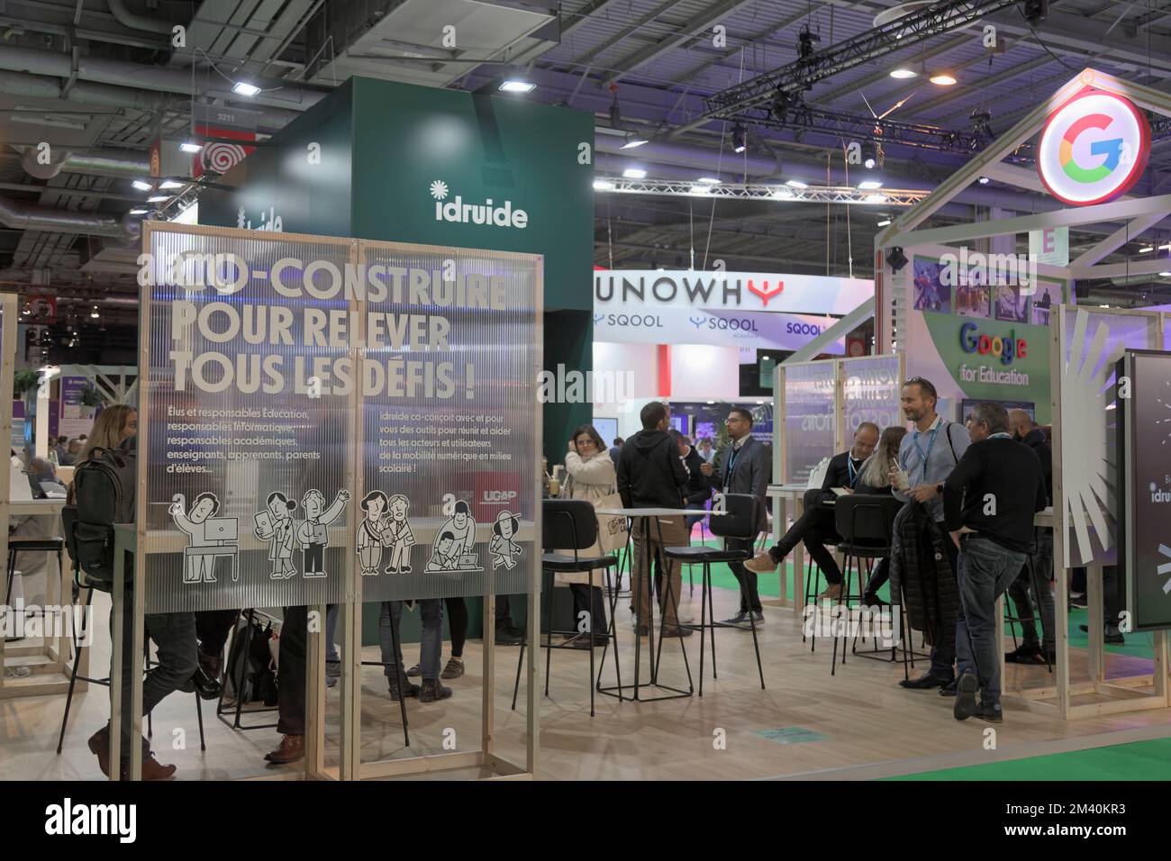 Paris, France.1th Dec, 2022.The companies present at the Educ@tech Expo ...