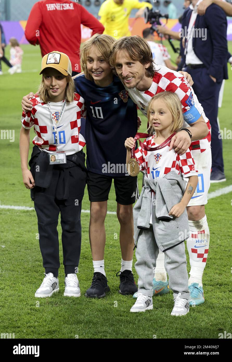 December 17, 2022, Rome, Qatar: Luka Modric of Croatia and his children ...