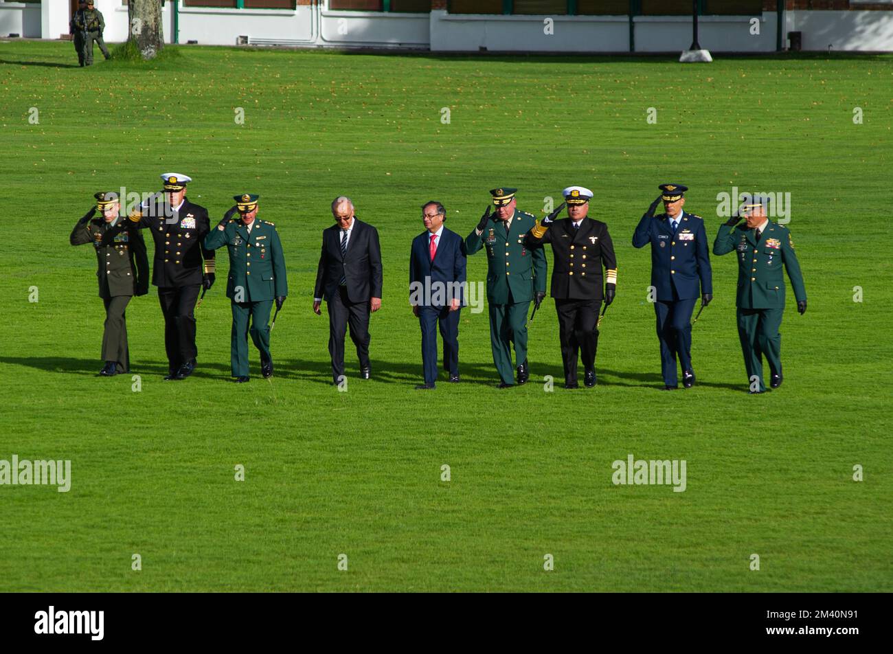 Bogota, Colombia. 17th Dec, 2022. Colombian president Gustavo Petro (R ...