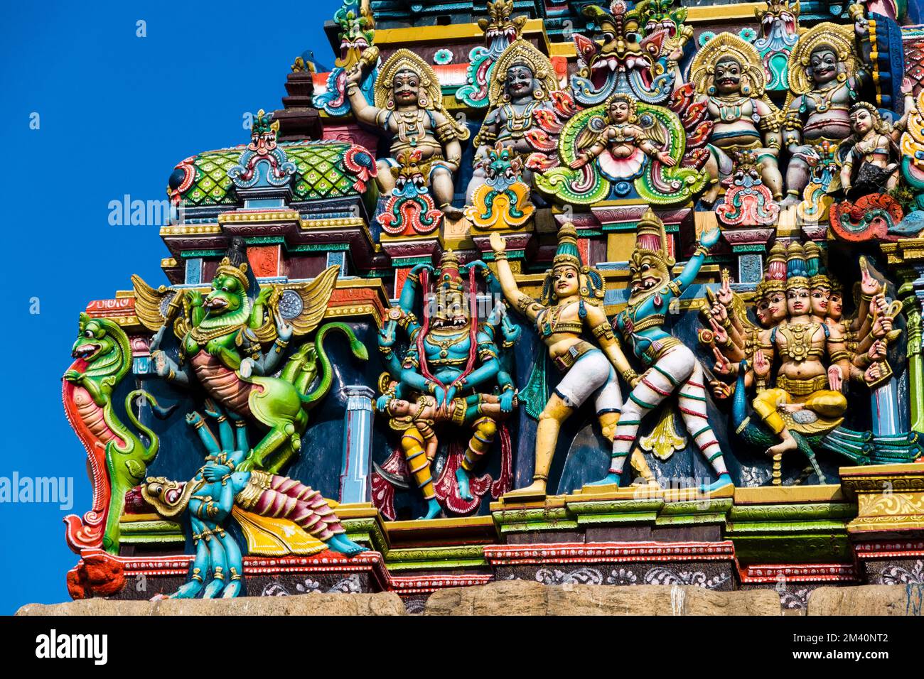 The Gopurams of the Menakshi-Sundareshwara Temple in Madurai are up to ...