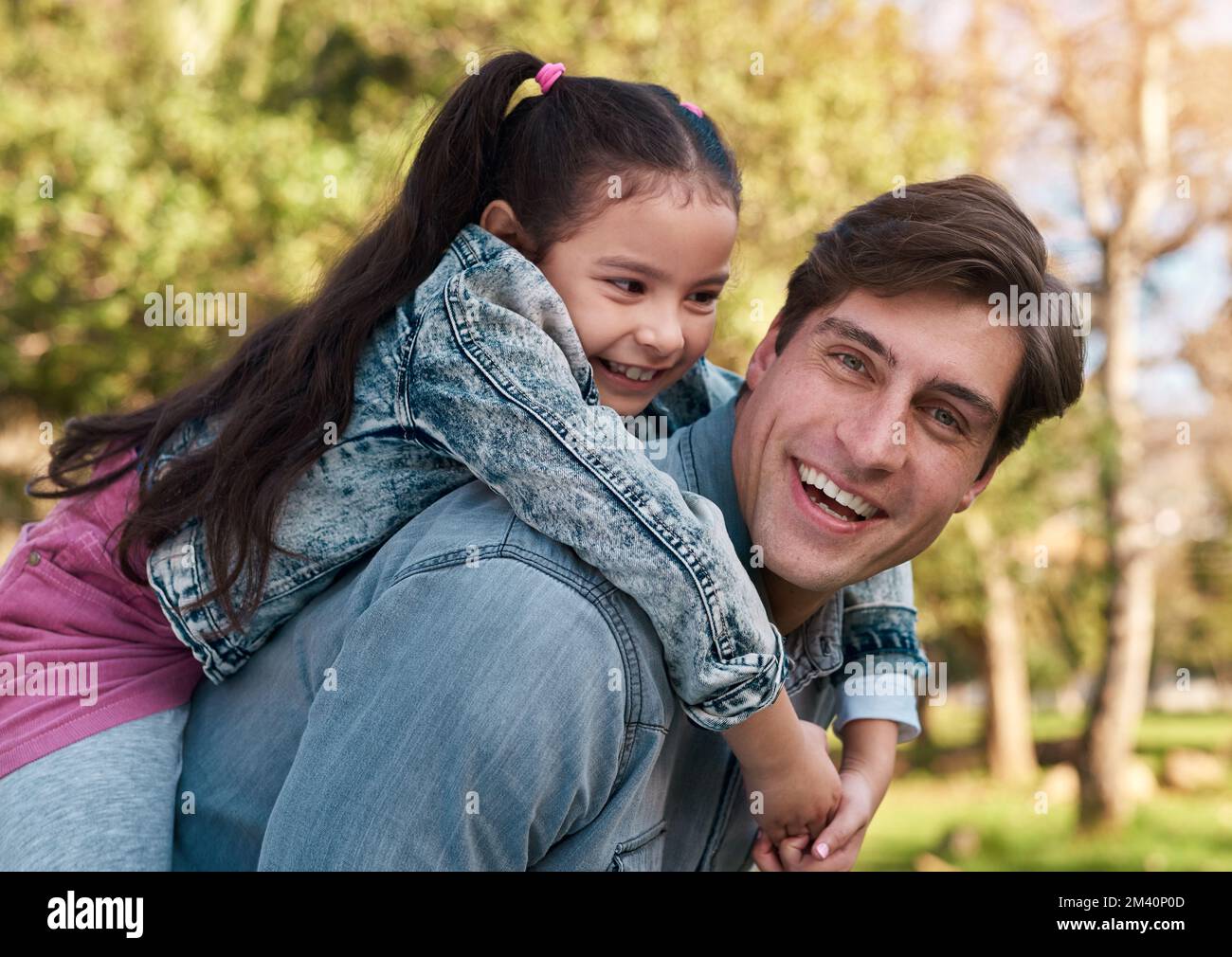 Jump on board the Dad Express. an adorable little girl enjoying a ...