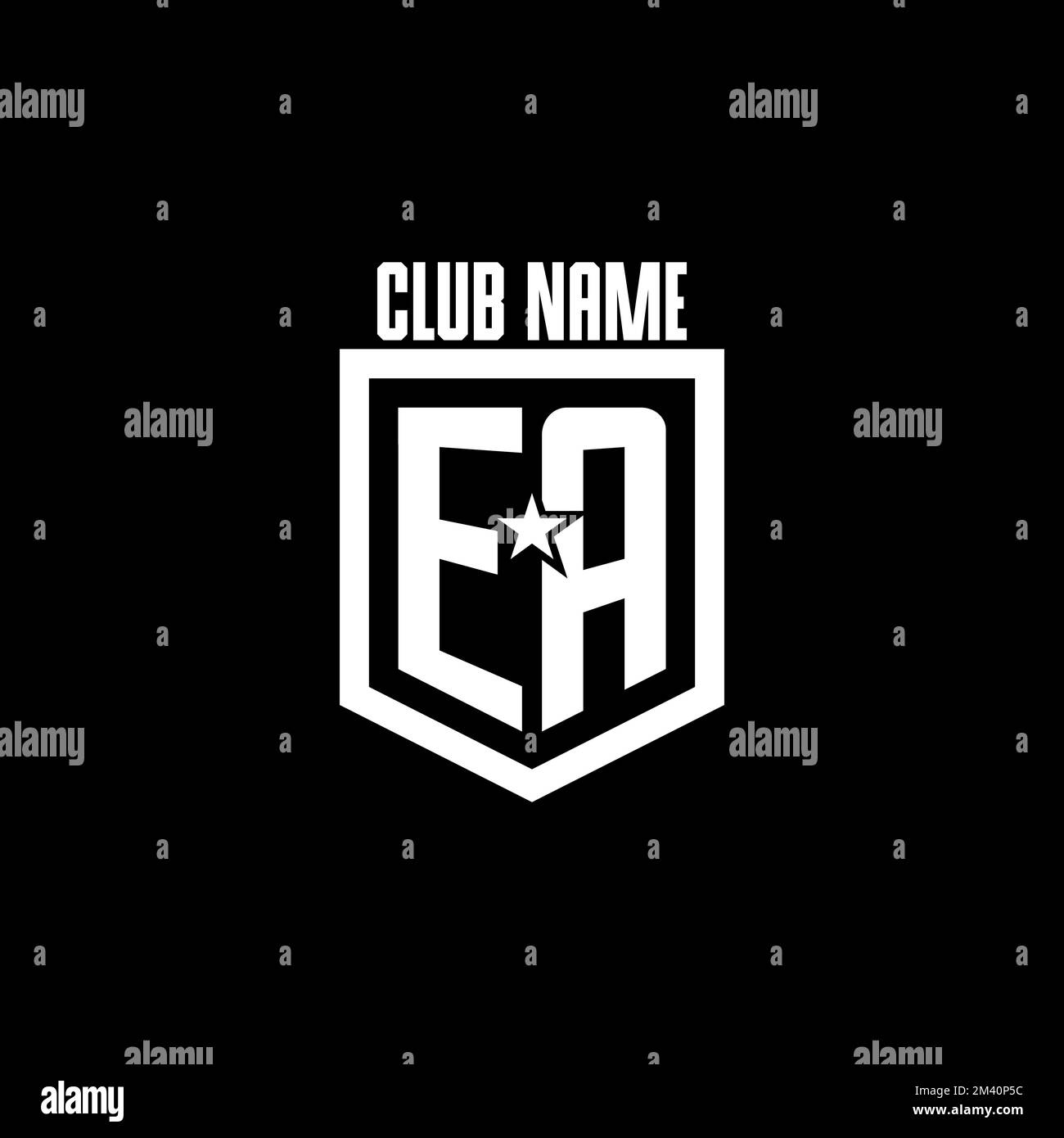 EA initial gaming logo with shield and star style design inspiration ...