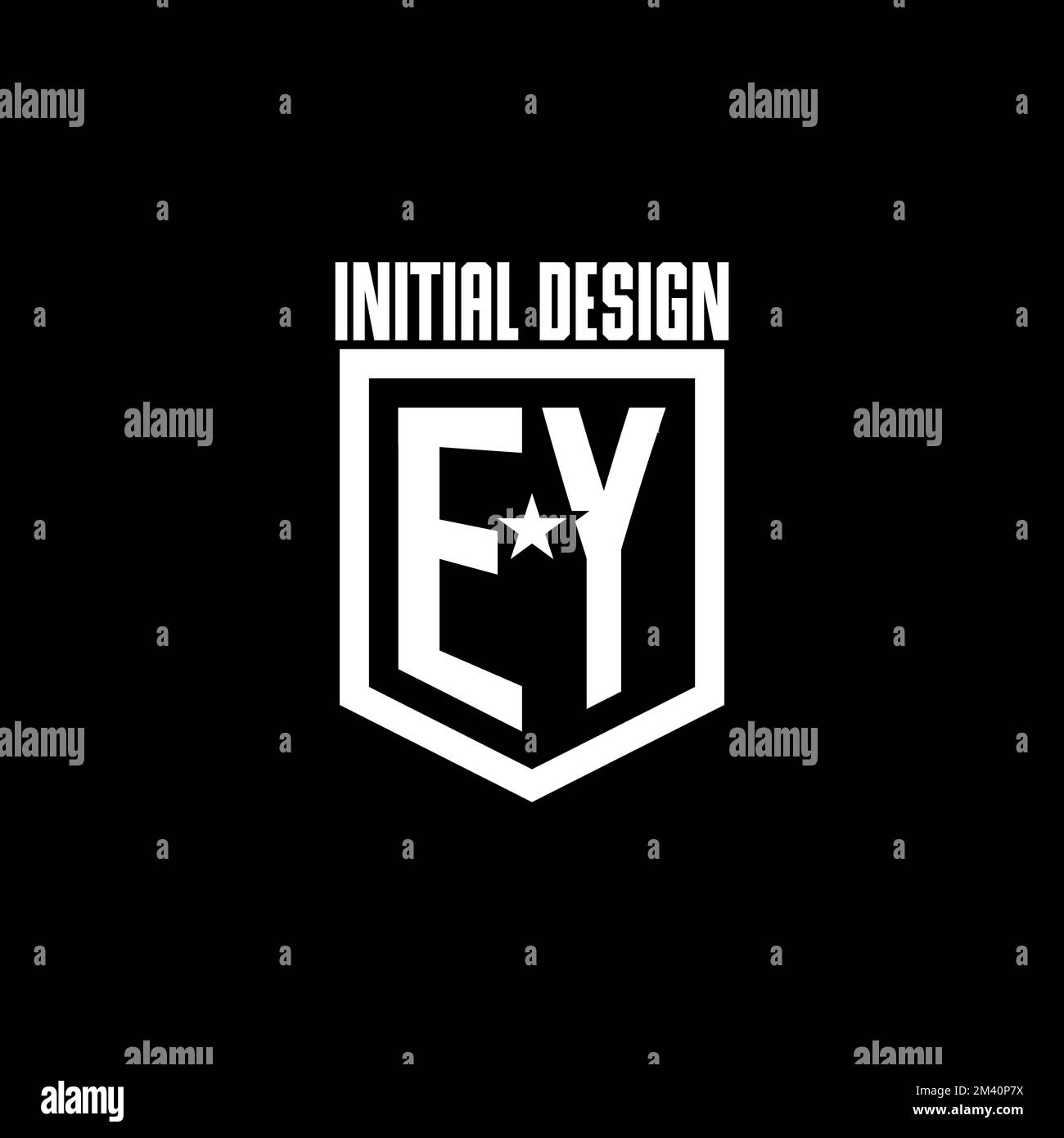 EY initial gaming logo with shield and star style design inspiration ...