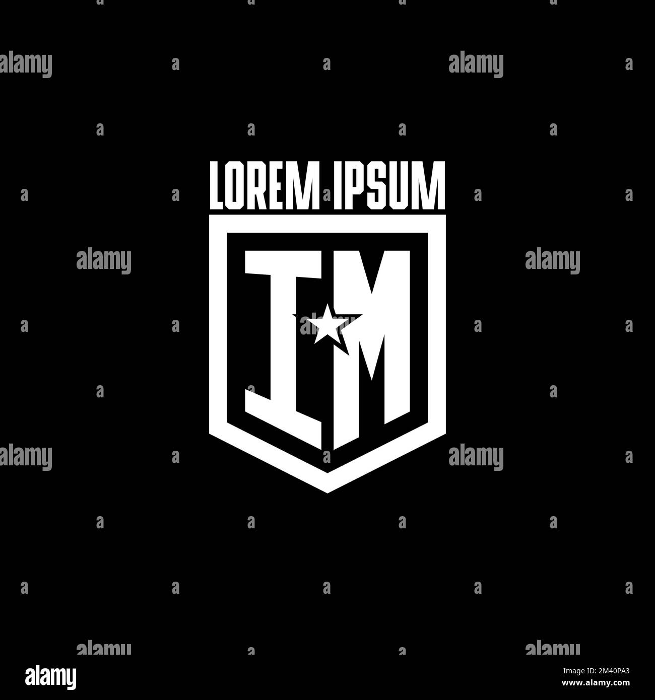 IM initial gaming logo with shield and star style design inspiration ...