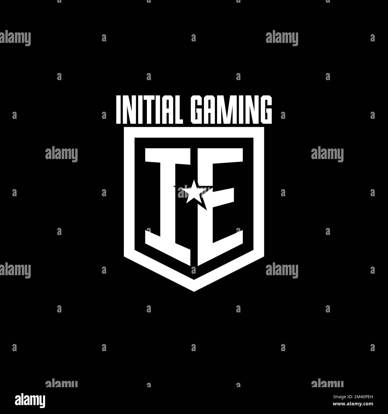 IE initial gaming logo with shield and star style design inspiration Stock Vector Image & Art ...