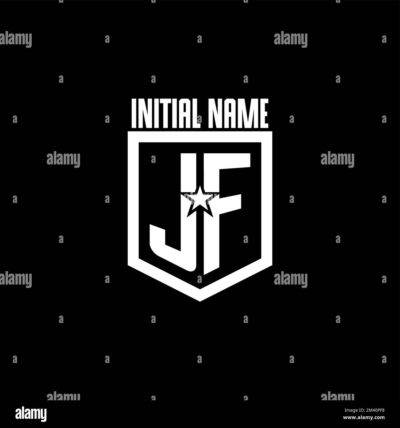 JF initial gaming logo with shield and star style design inspiration Stock Vector Image & Art ...