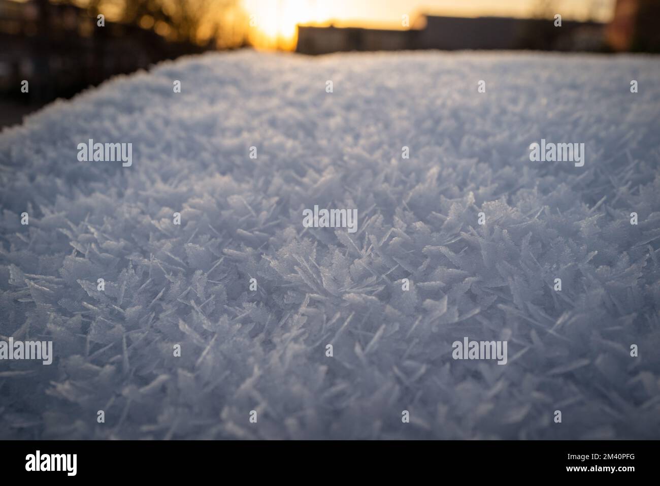 a surface is completely covered with ice crystals Stock Photo - Alamy