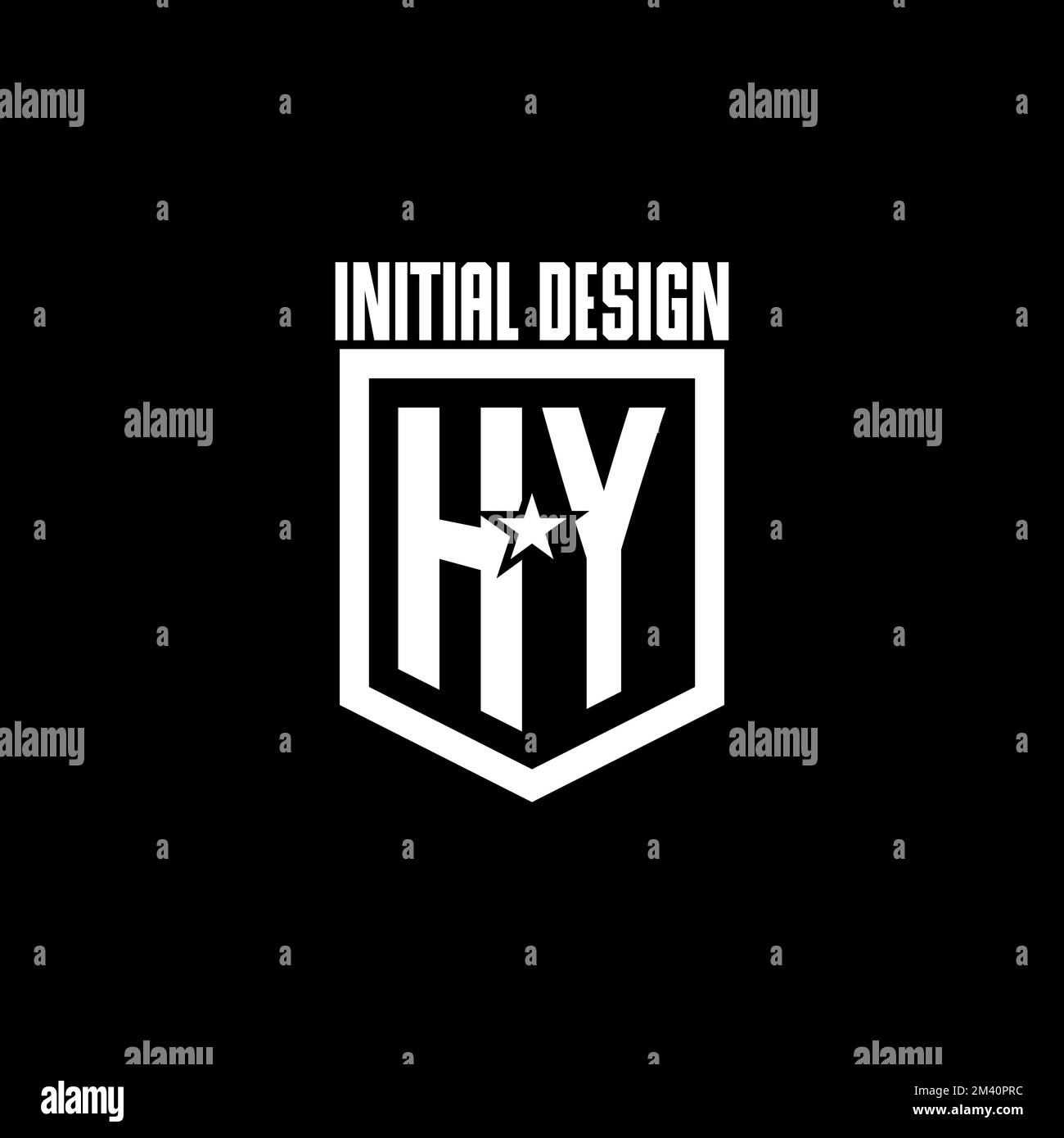 HY initial gaming logo with shield and star style design inspiration ...