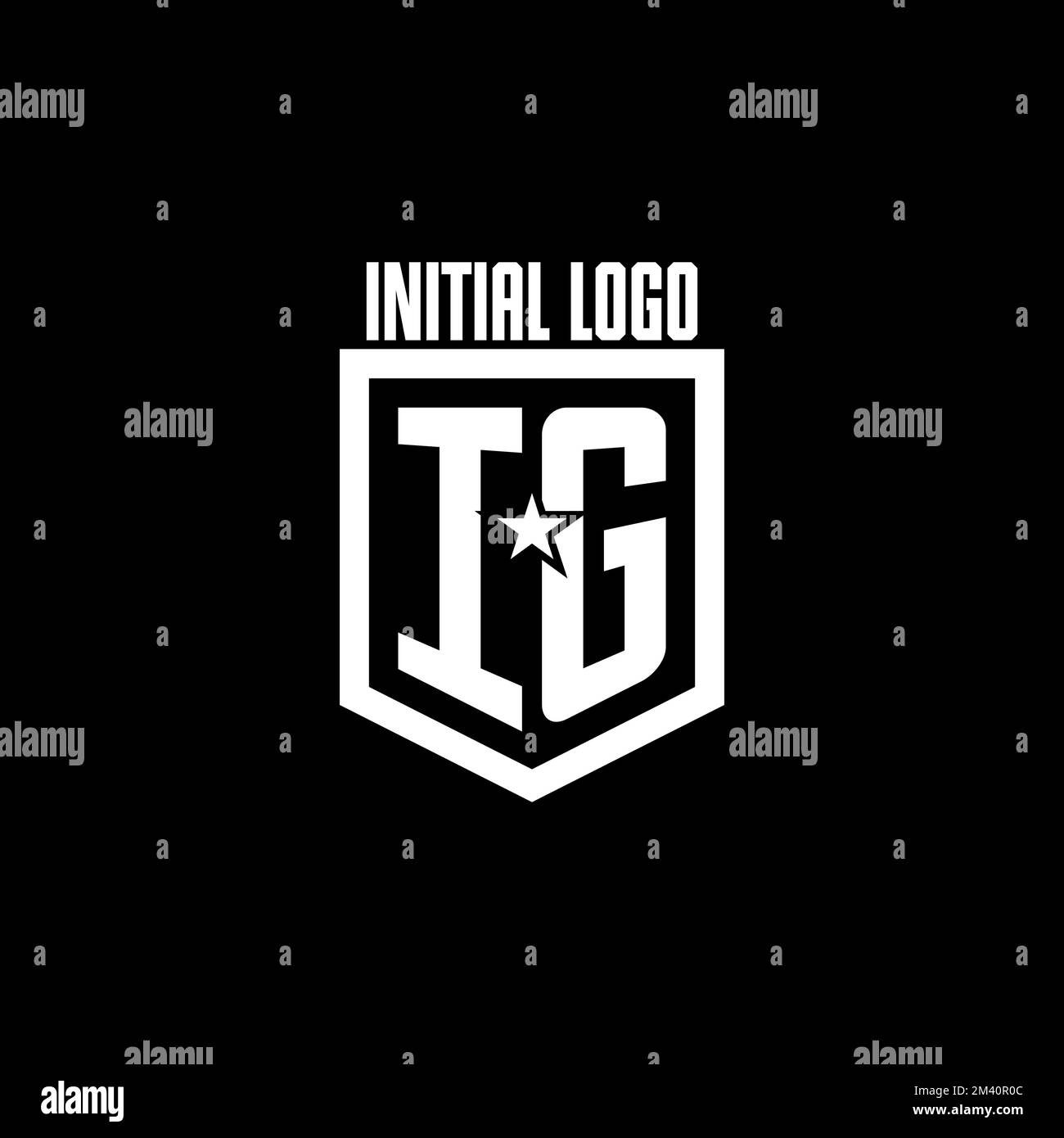 IG initial gaming logo with shield and star style design inspiration ...
