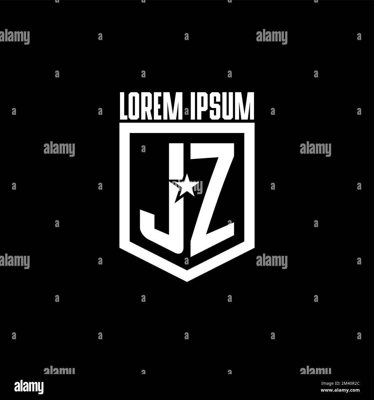 JZ initial gaming logo with shield and star style design inspiration ...
