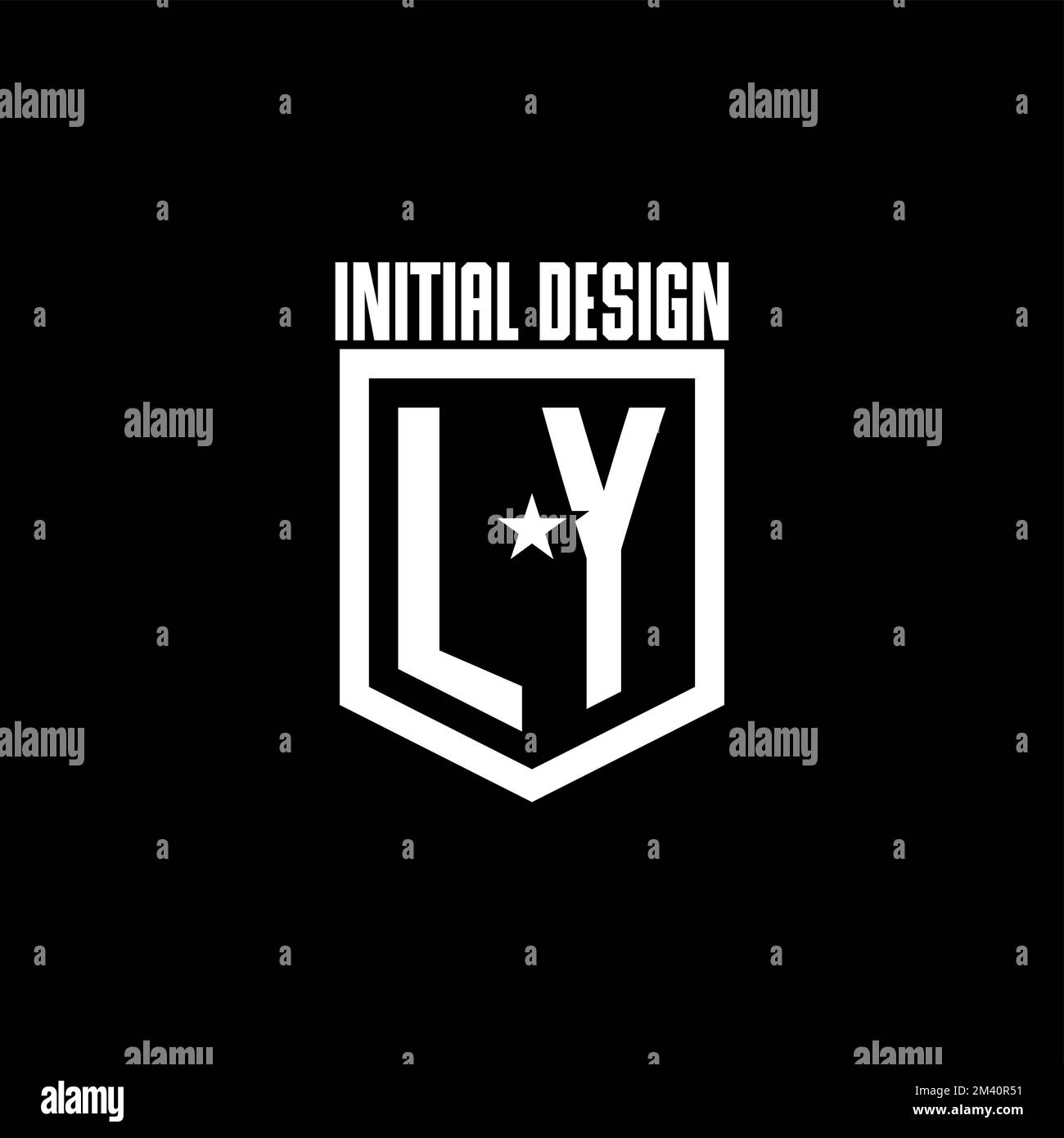LY initial gaming logo with shield and star style design inspiration Stock Vector Image & Art ...