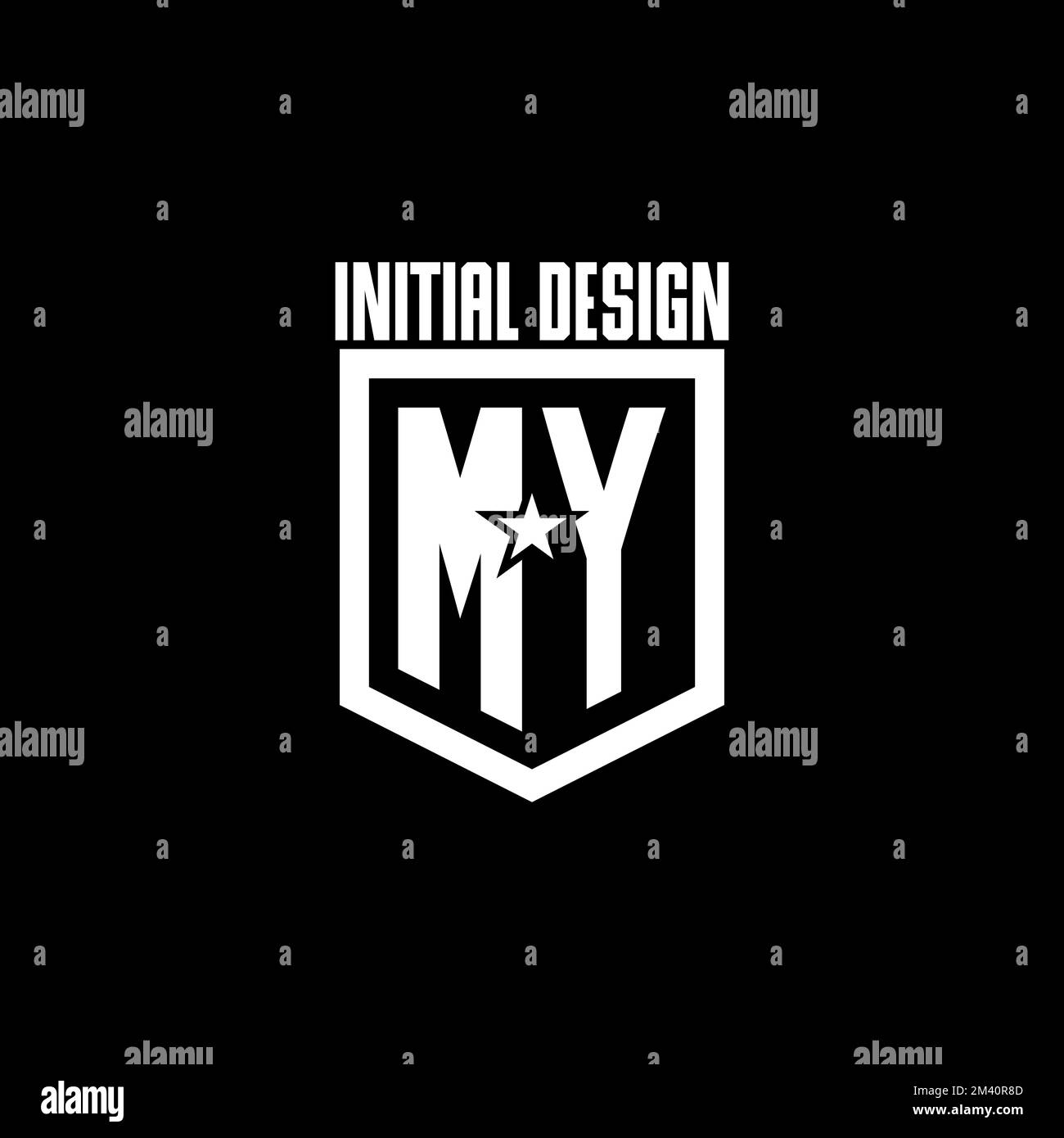 MY initial gaming logo with shield and star style design inspiration ...