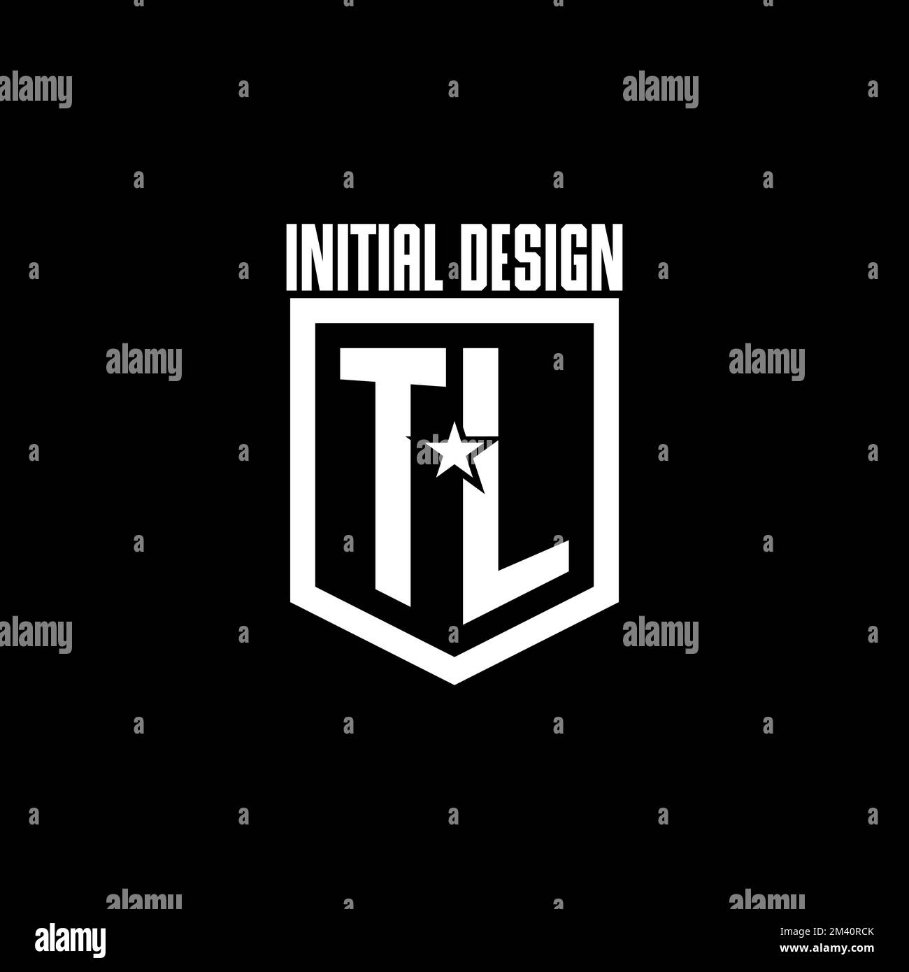 TL initial gaming logo with shield and star style design inspiration ...