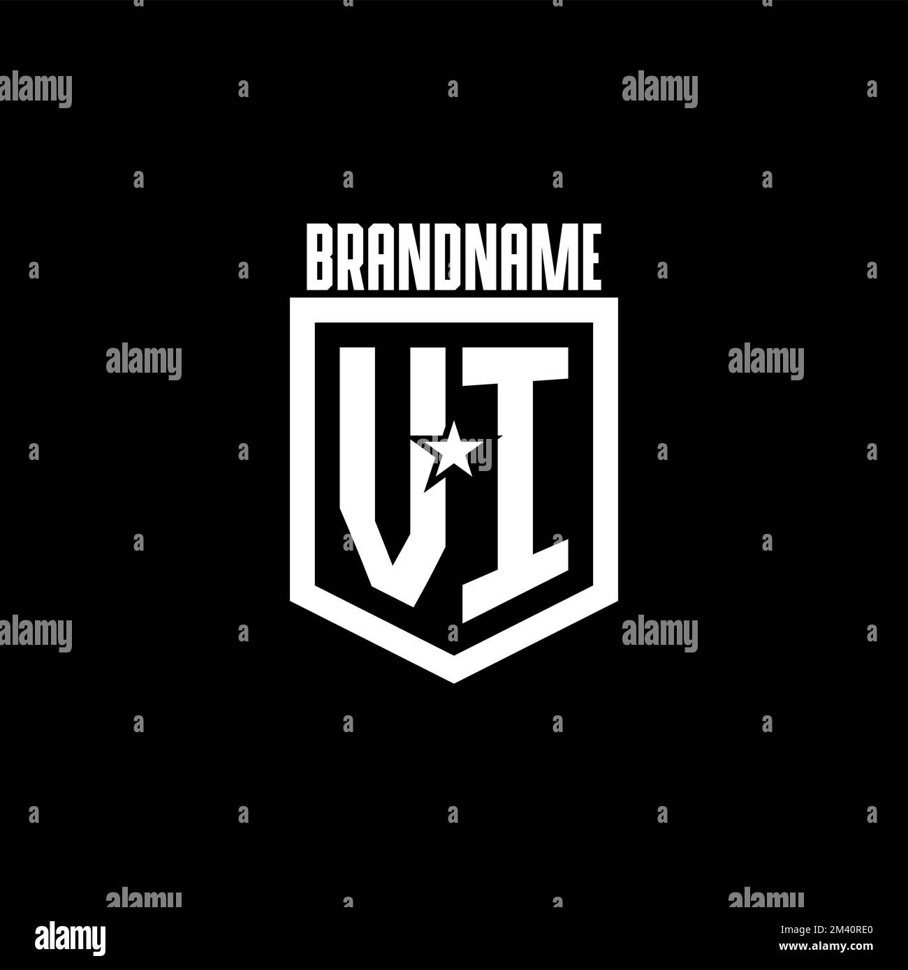 Vi logo design Black and White Stock Photos & Images - Alamy