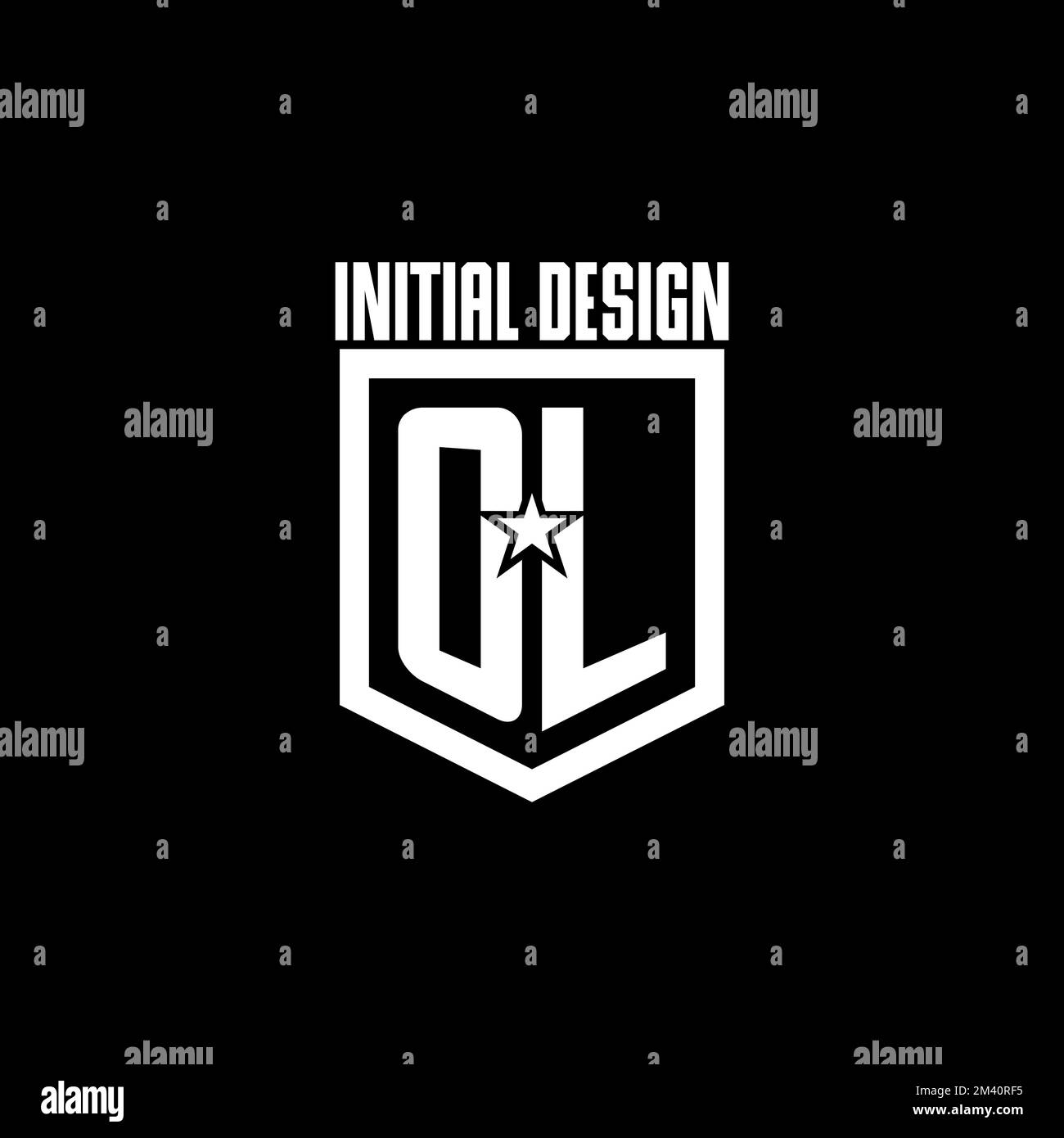 OL initial gaming logo with shield and star style design inspiration ...