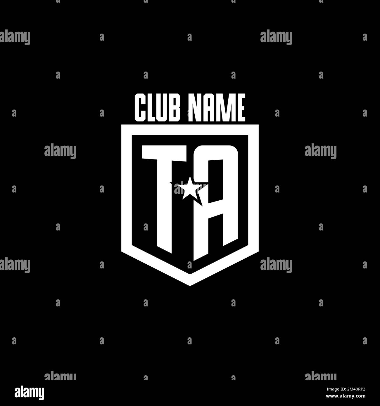 TA initial gaming logo with shield and star style design inspiration ...