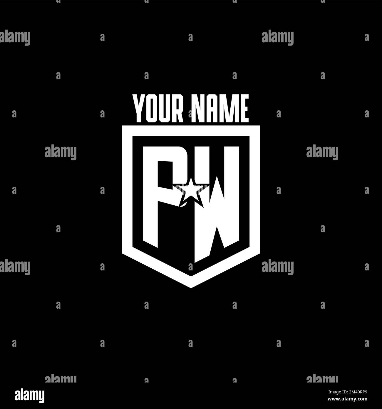 Letter pw logo vector vectors hi-res stock photography and images - Alamy