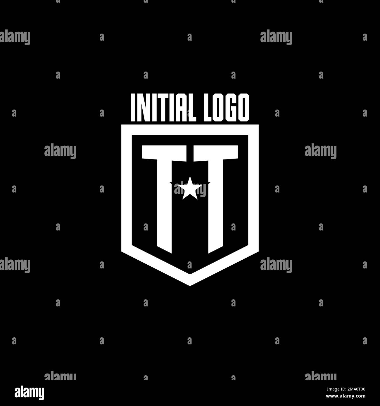 TT initial gaming logo with shield and star style design inspiration ...