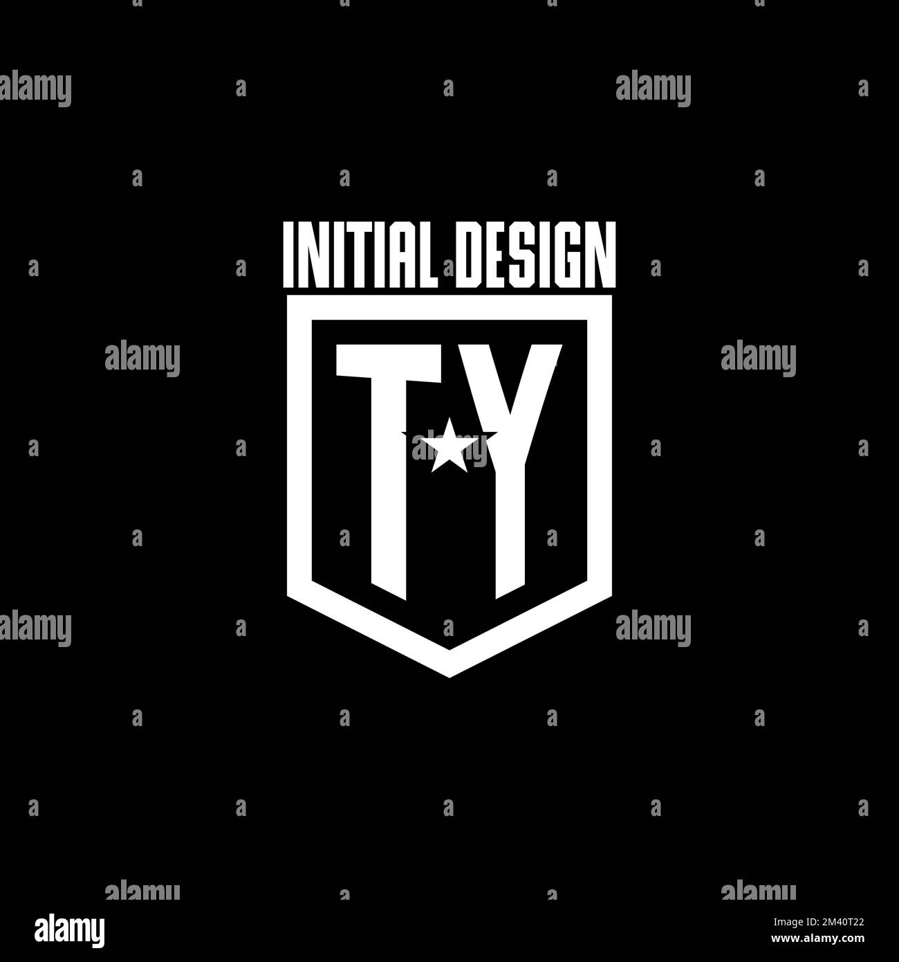 TY initial gaming logo with shield and star style design inspiration ...