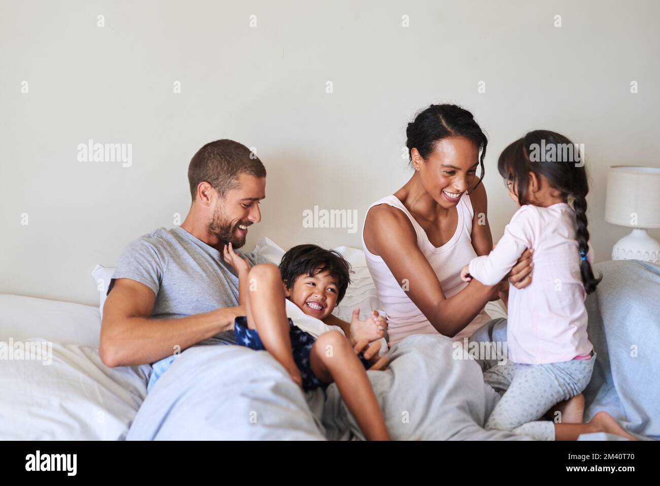 This is how we start our mornings. a beautiful young family of four ...