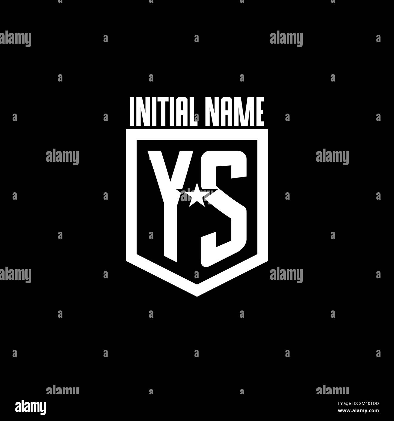YS initial gaming logo with shield and star style design inspiration Stock Vector Image & Art ...