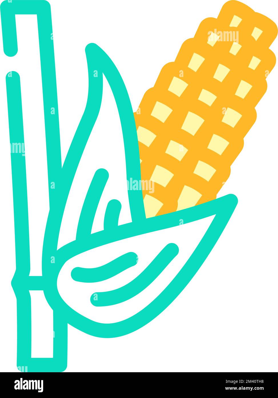 corn plant food color icon vector illustration Stock Vector Image & Art ...