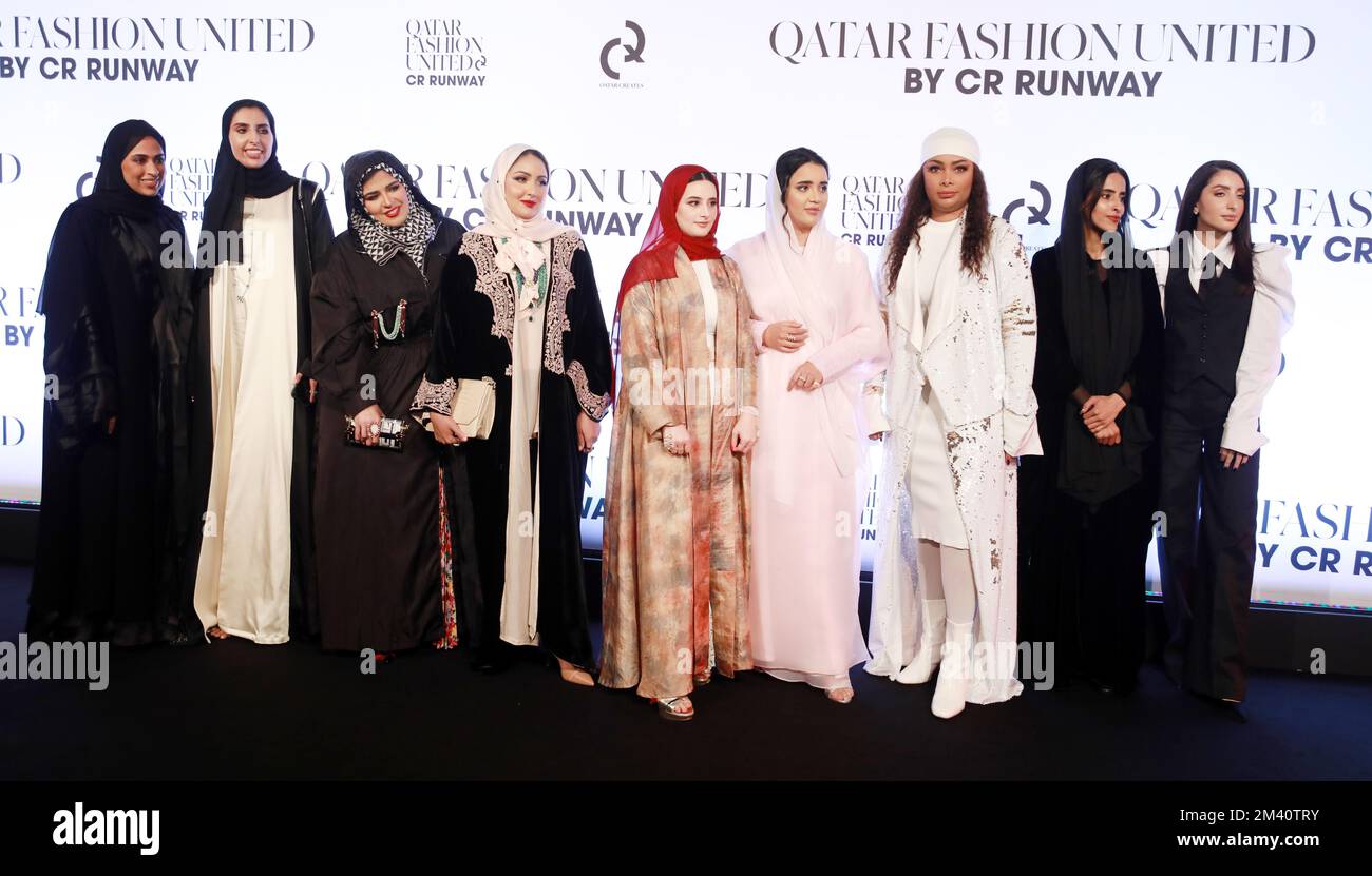 December 16, 2022 in Doha, Qatar: Models walk on a runway during the ...