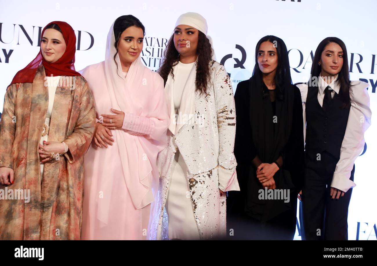 December 16, 2022 in Doha, Qatar: Models walk on a runway during the ...