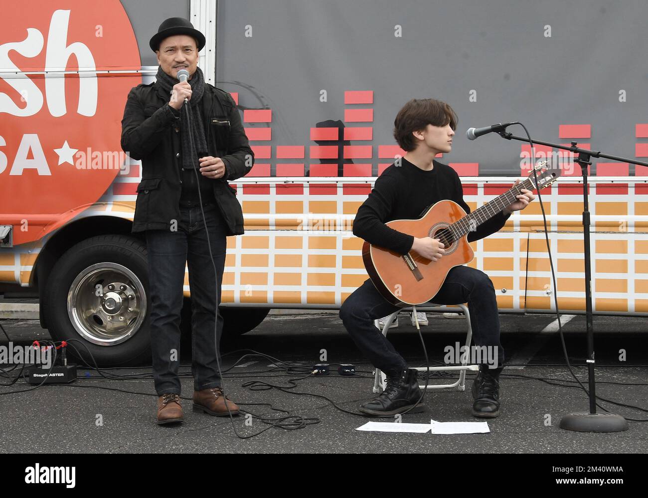 (L-R) Jon Jon Briones and Teo Briones at the FACE Presents NAAC HiFi Holiday Festival held at ...