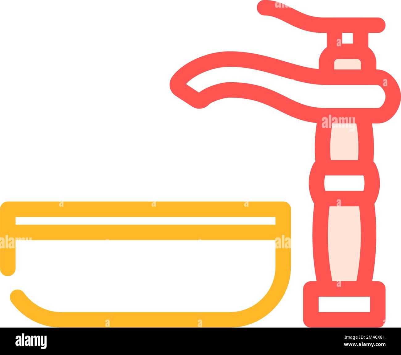 wash faucet water color icon vector illustration Stock Vector Image ...