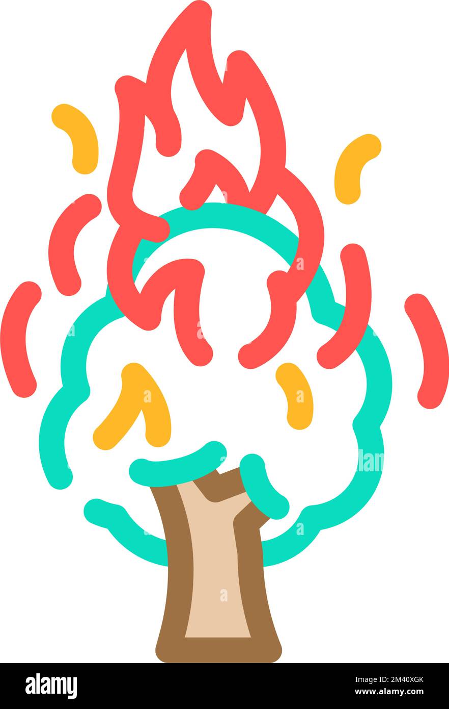 wildfire fire color icon vector illustration Stock Vector Image & Art ...