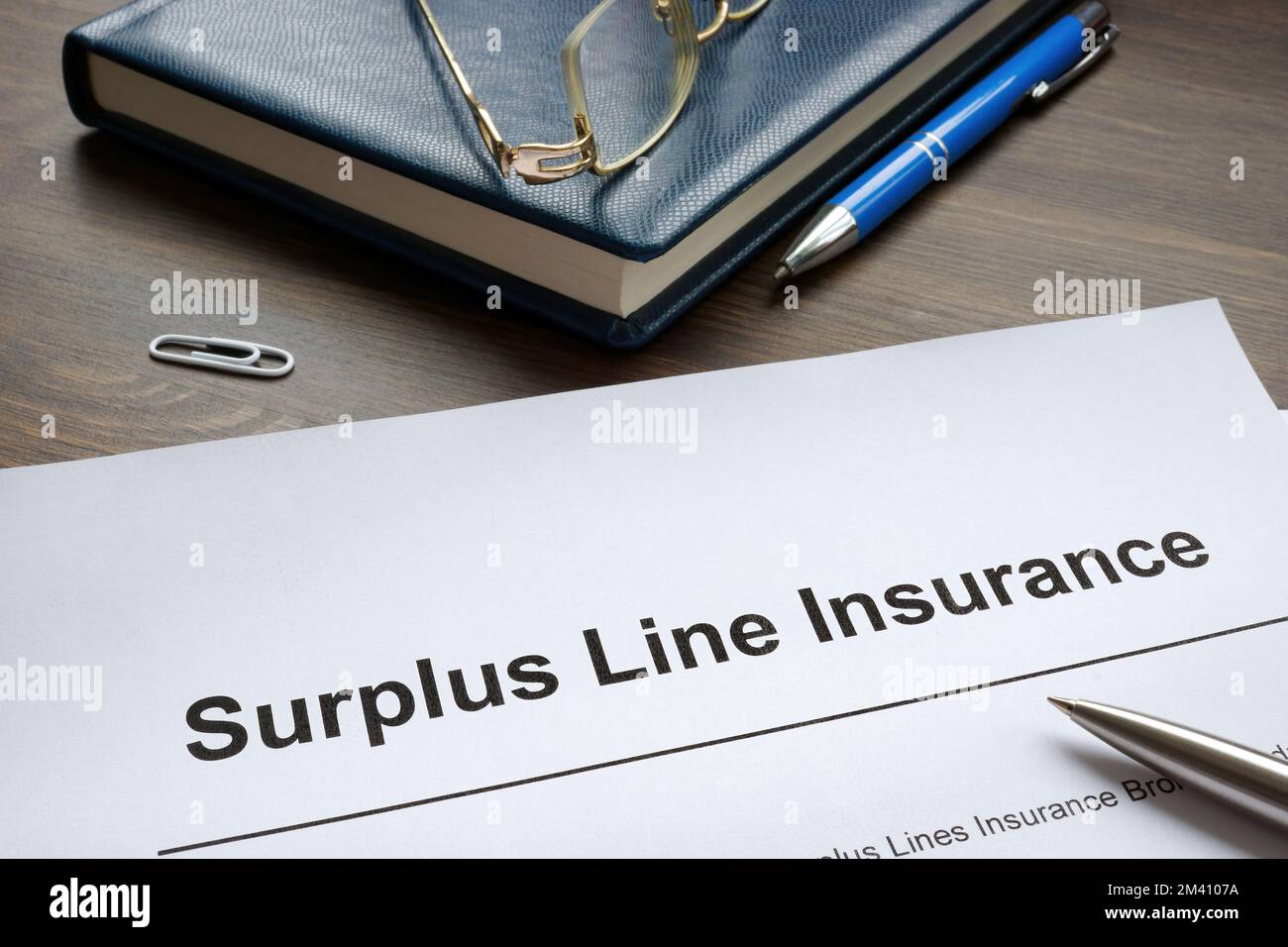 Surplus line insurance application form in the office Stock Photo - Alamy