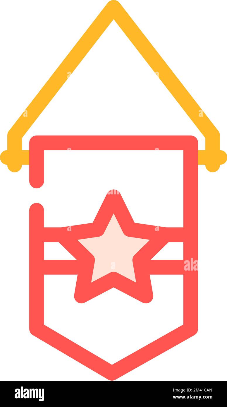 pennant flag web color icon vector illustration Stock Vector Image & Art - Alamy