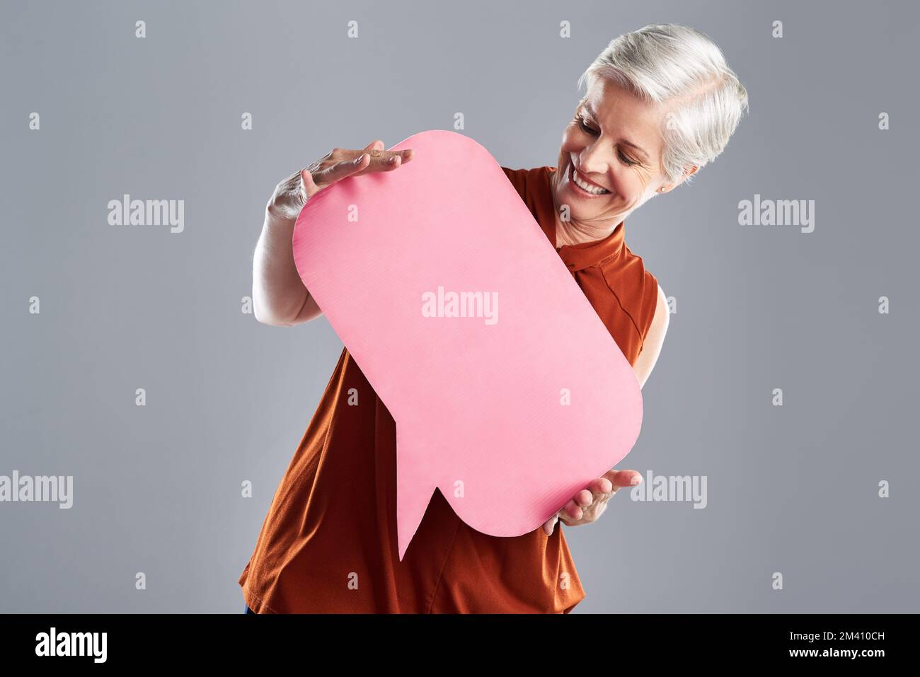 One woman speech bubble words hi-res stock photography and images - Alamy
