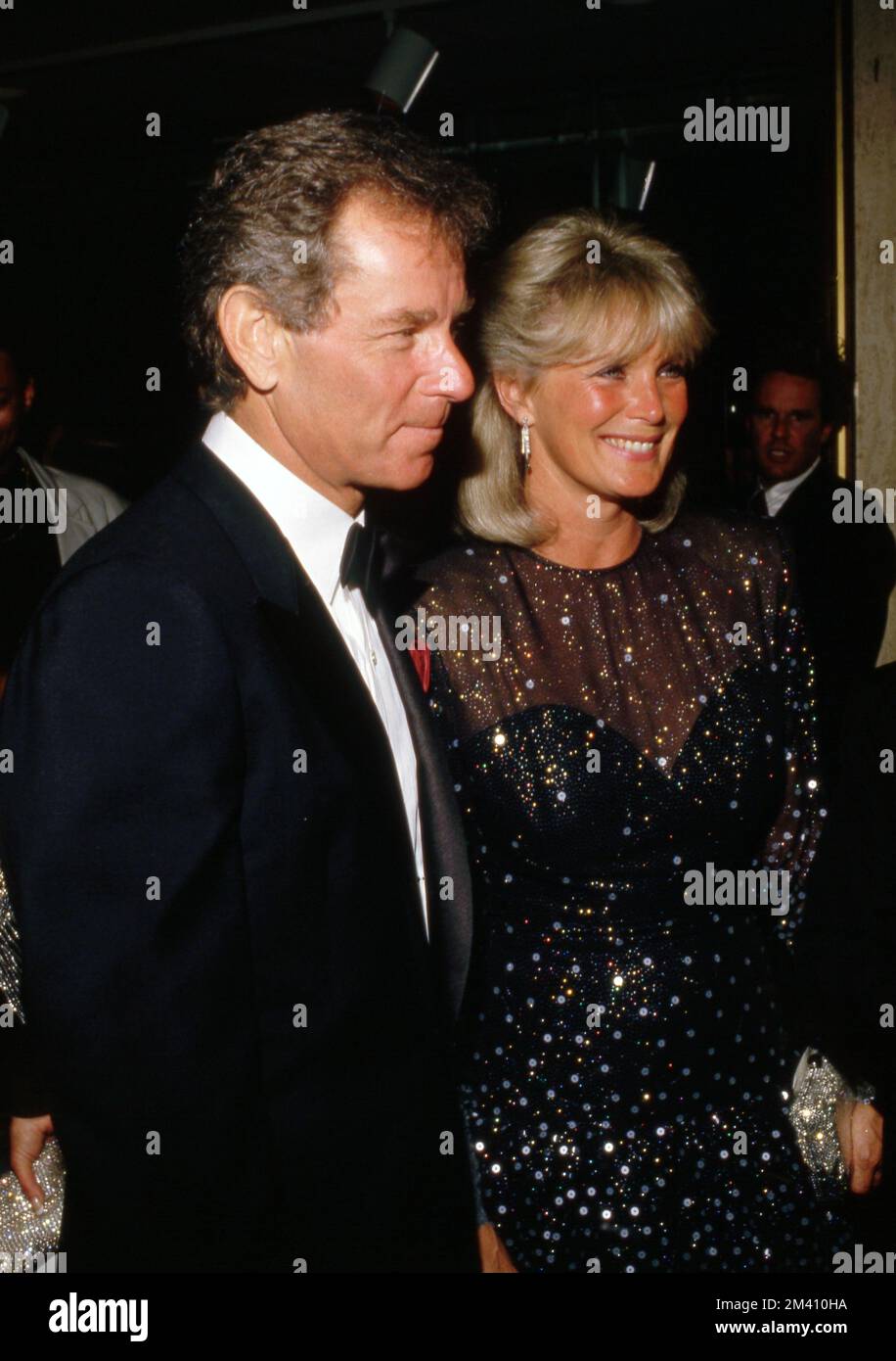 Linda Evans and Richard Cohen February 1988. Credit: Ralph Dominguez ...