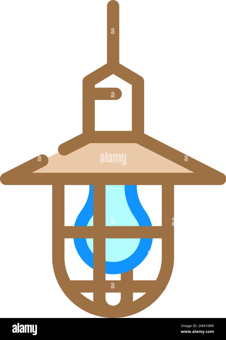 lantern lamp ceiling color icon vector illustration Stock Vector Image ...