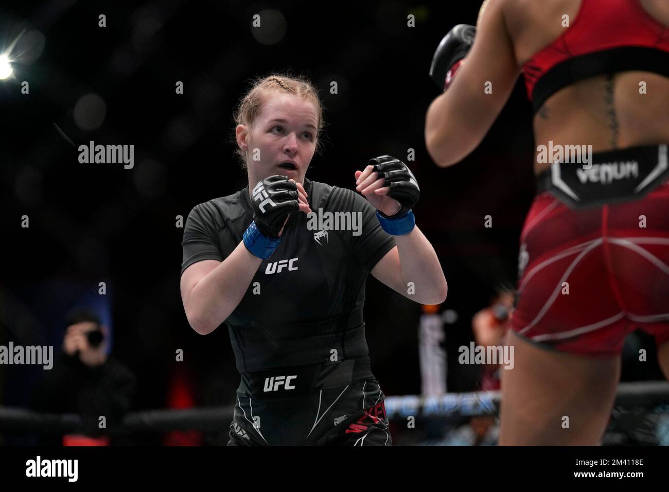 LAS VEGAS, NV - DECEMBER 17: (R-L) Cory McKenna battles Cheyanne ...