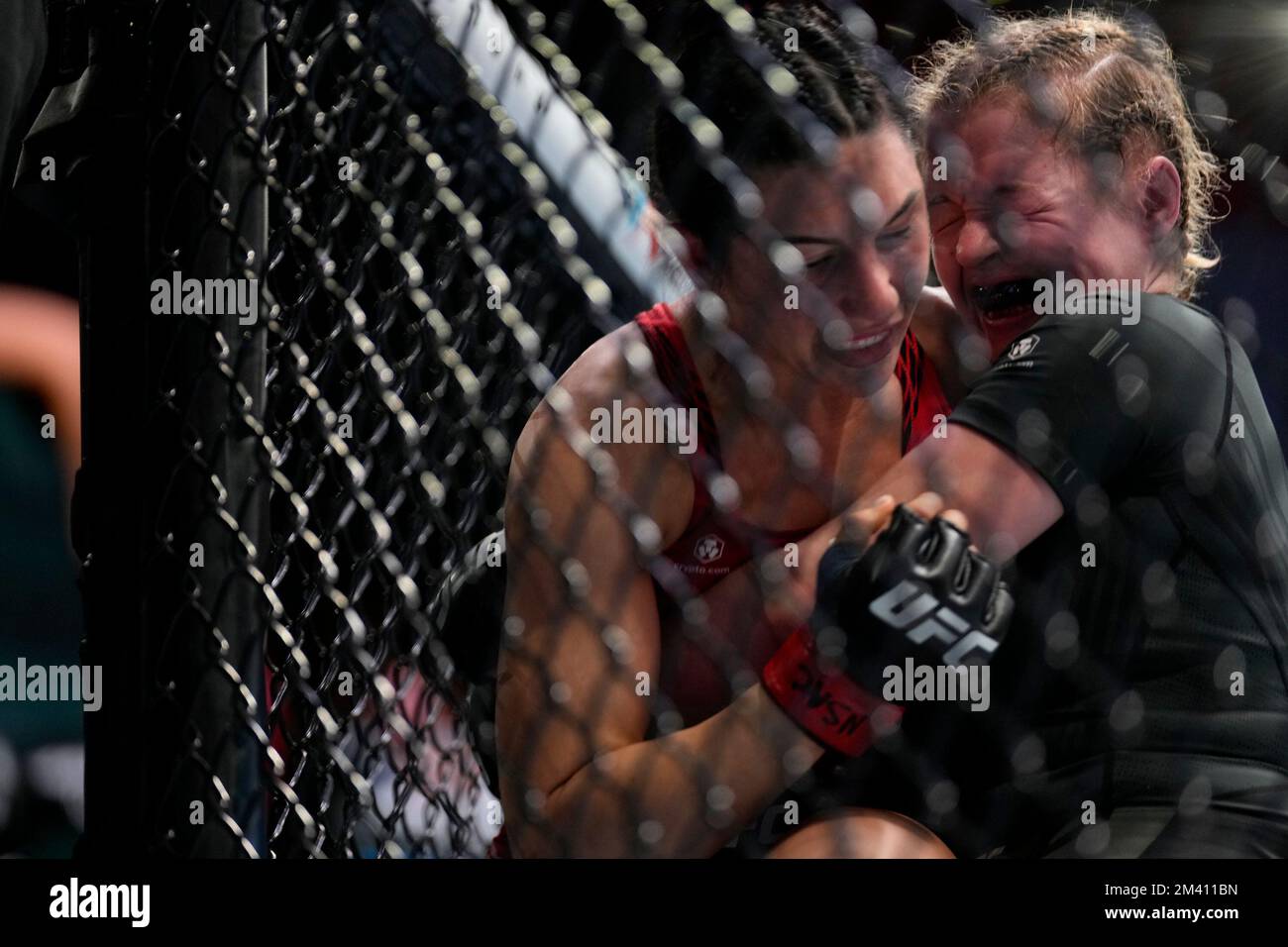 LAS VEGAS, NV - DECEMBER 17: (L-R) Cheyanne Vlismas battles Cory ...