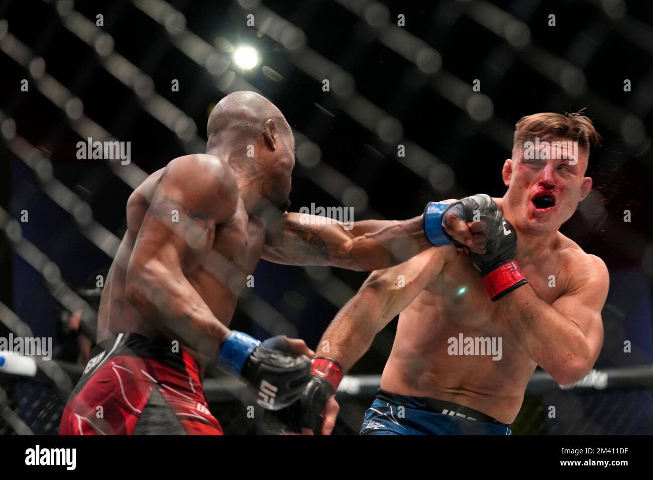 LAS VEGAS, NV - DECEMBER 17: (L-R) Bobby Green punches Drew Dober in ...