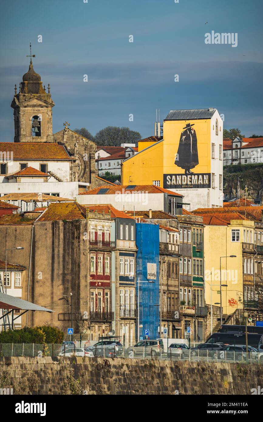 A vertical shot of the beautiful old buildings in Porto Stock Photo - Alamy