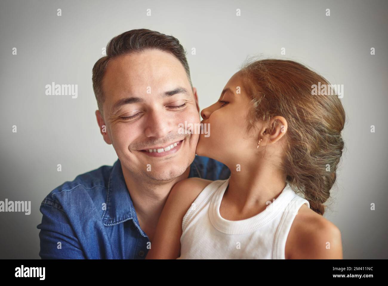 My dad is my hero. a man spending quality time with his young daughter ...